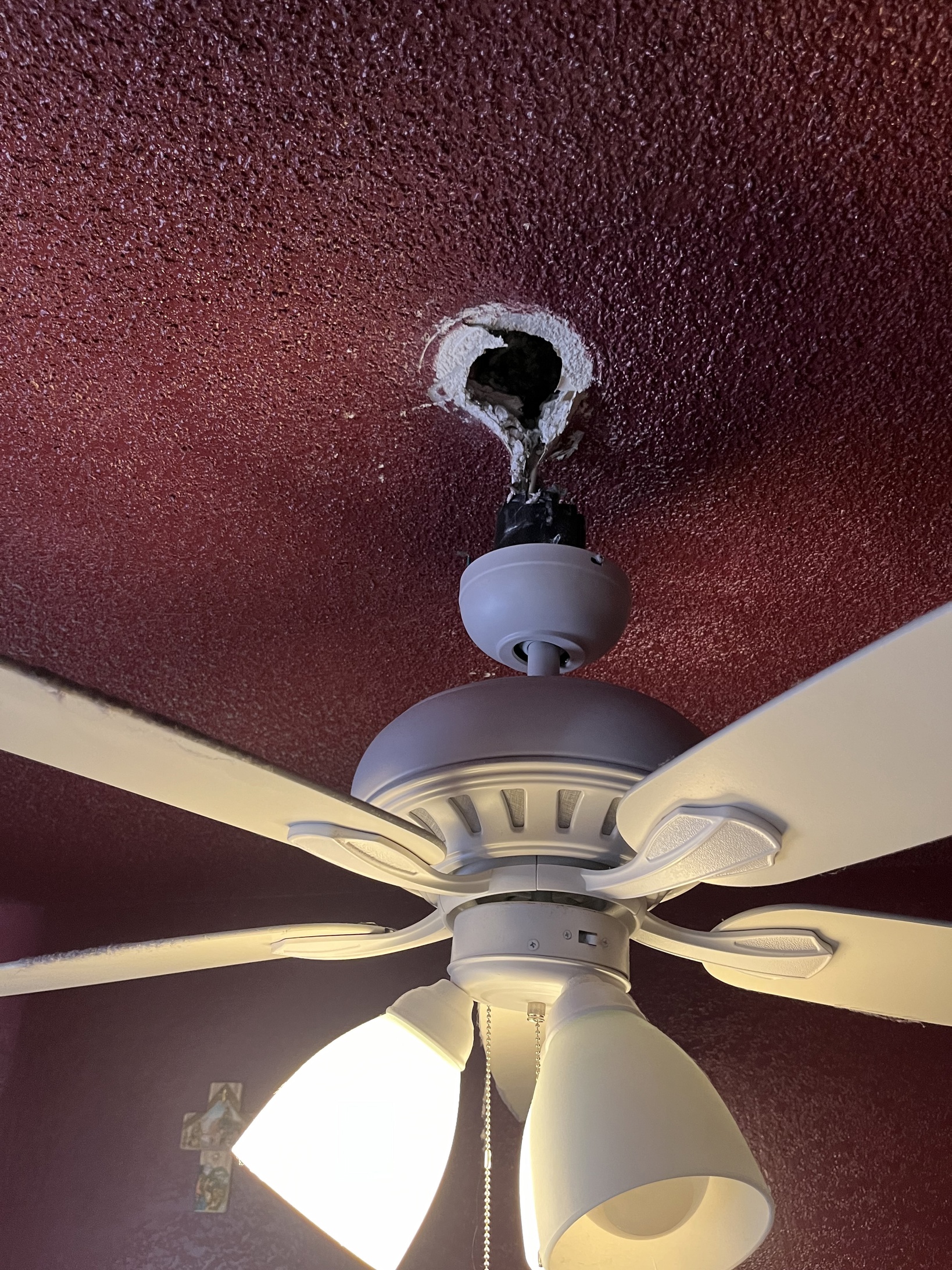 How to reinstall a ceiling fan that fell out of ceiling? – Ceiling Fan ...
